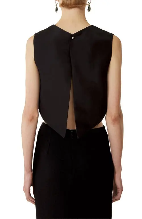 LANVIN Silk Faille Cropped Top
