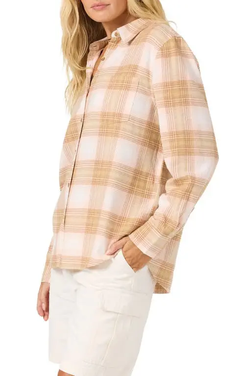 O'Neill Logan Plaid Flannel Shirt - Peach Light
