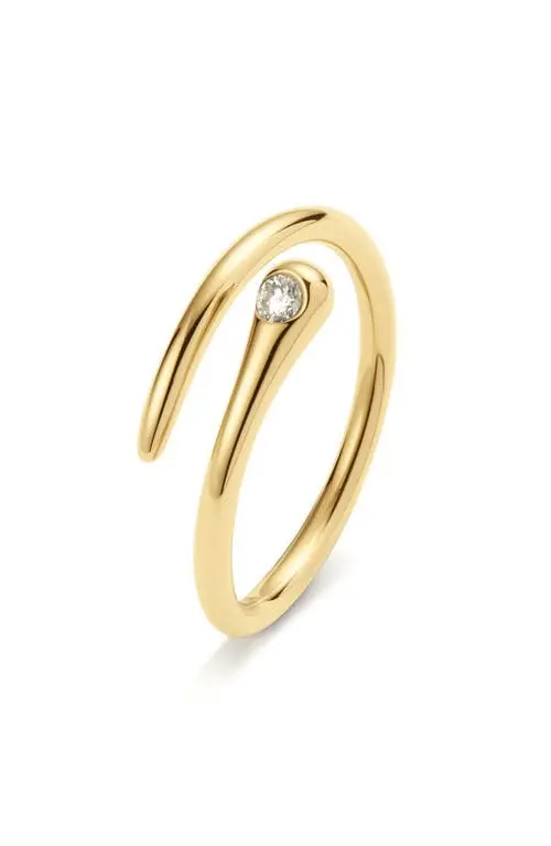 D.LOUISE Wave Wrap Ring With Cubic Zirconia