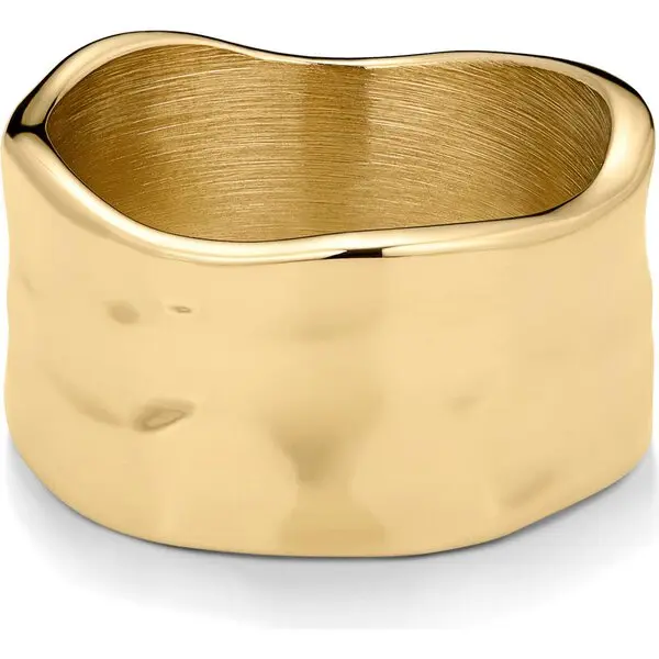 D.LOUISE Textured Goldtone Band Ring - Gold