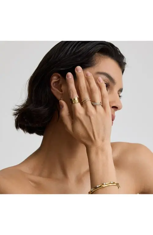 D.LOUISE Textured Goldtone Band Ring