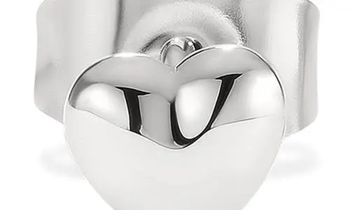 D.LOUISE Mini Heart Stud Earrings - Silver