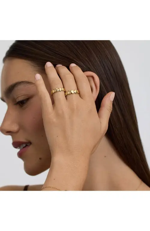 D.LOUISE Mini Hearts Stacking Ring