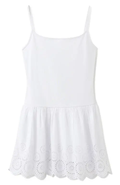 Mango Mixed Media Broderie Anglaise Minidress - White