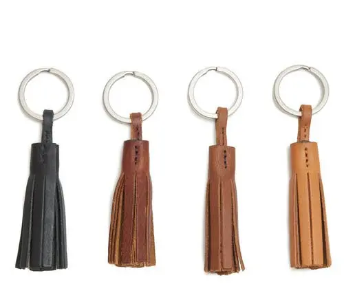 KORCHMAR Fuller Leather Tassel Key Chain - Espresso
