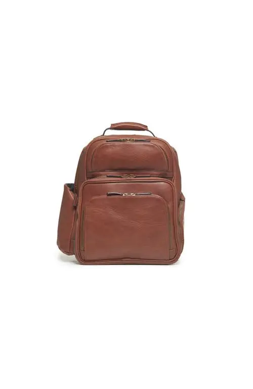 KORCHMAR Mason Workday Leather Backpack - Chocolate
