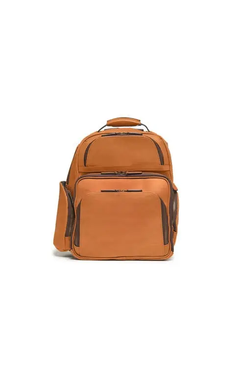 KORCHMAR Mason Workday Leather Backpack - Pebbled Tan