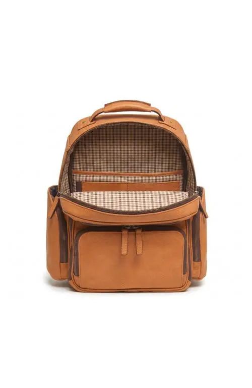 KORCHMAR Mason Workday Leather Backpack - Pebbled Tan