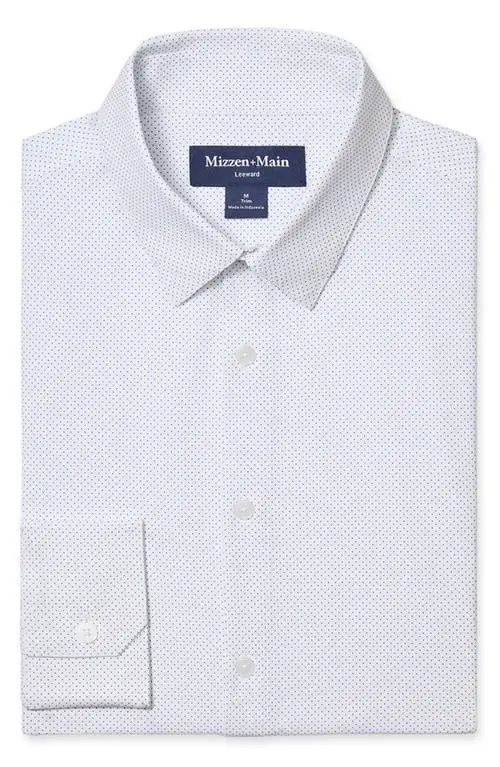 Mizzen+main Leeward Trim Fit Micro Dot Performance Button-up Shirt