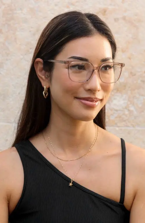 MOHALA EYEWEAR Palakika 54mm Low Bridge Square Optical Glasses - Shell/clear Lenses