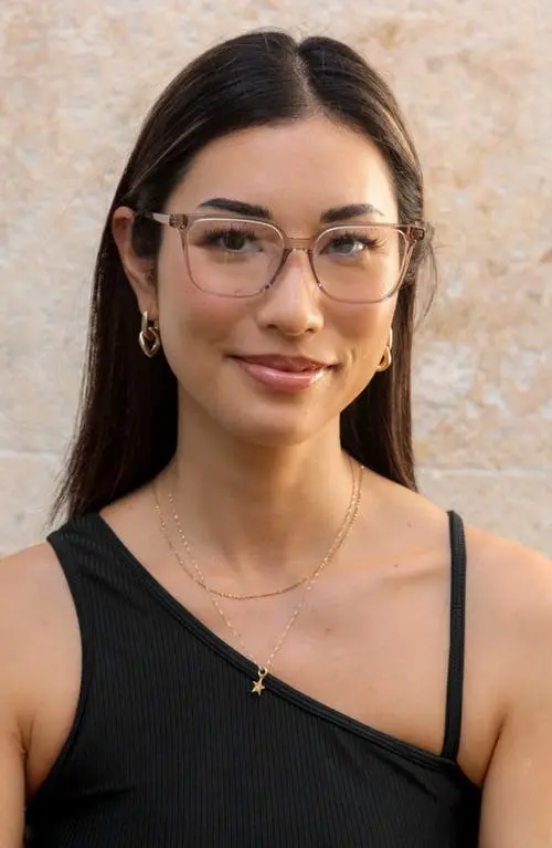 MOHALA EYEWEAR Palakika 54mm Low Bridge Square Optical Glasses - Shell/clear Lenses