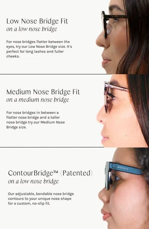 MOHALA EYEWEAR Palakika 54mm Low Bridge Square Optical Glasses - Shell/clear Lenses