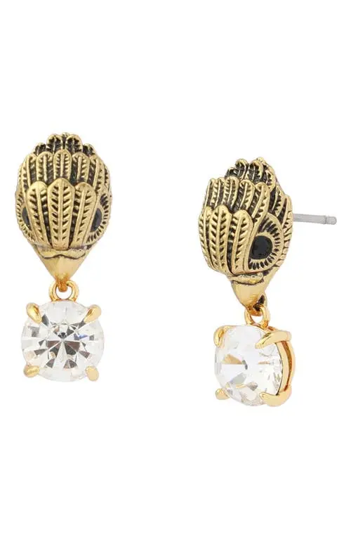 Kurt Geiger Small Eagle Stone Drop Earrings - Crystal