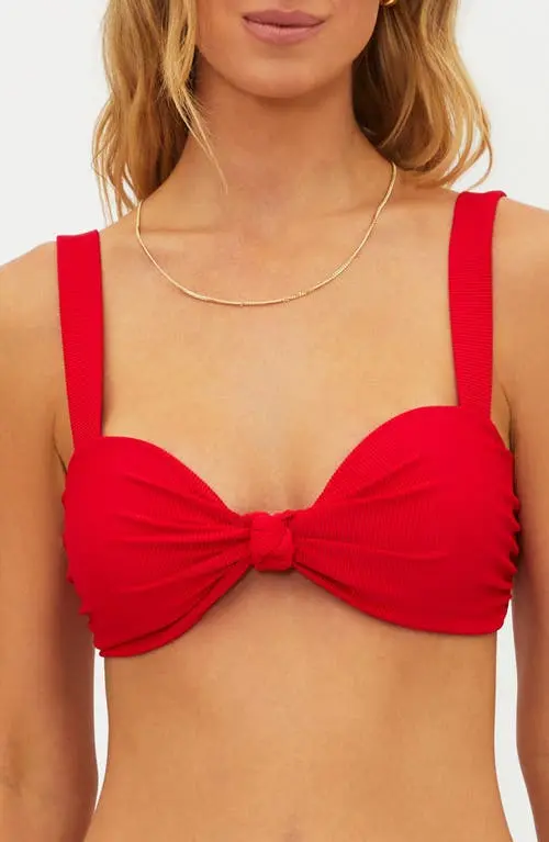Beach Riot Sophia Sweetheart Neck Bikini Top - Red