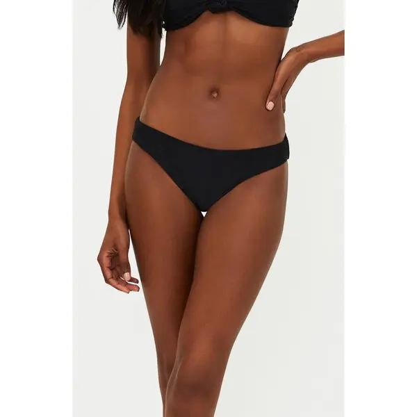 Beach Riot Ribbed Bikini Bottoms - Black
