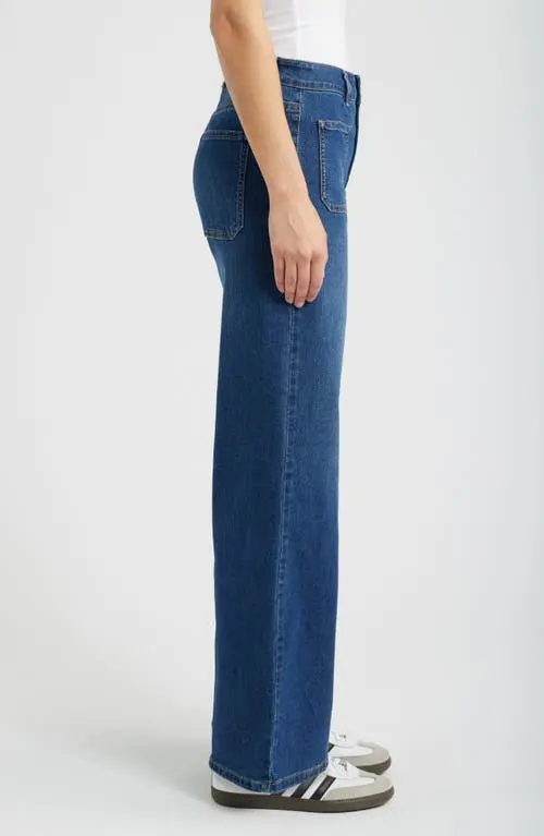 1822 Denim Patch Pocket Wide Leg Jeans