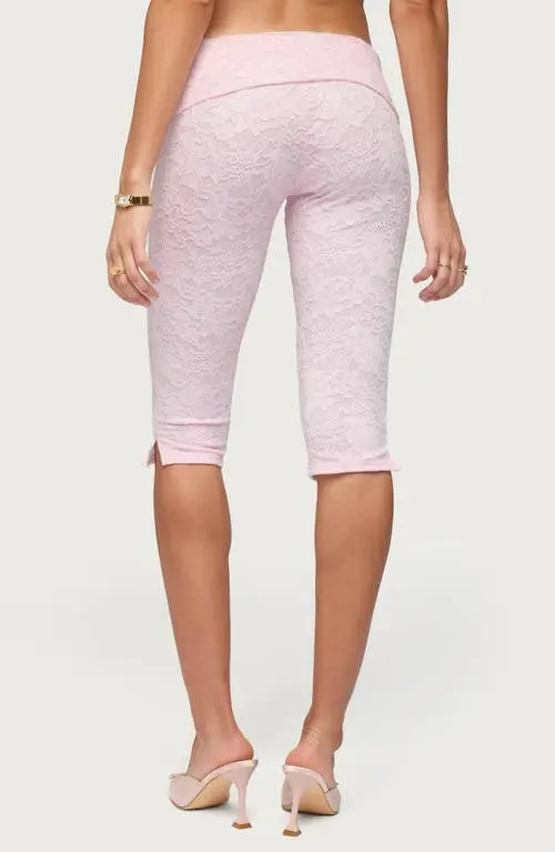 EDIKTED Talisa Lace Capri Leggings