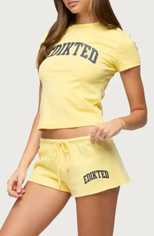 EDIKTED Sporty Babe Logo T-shirt