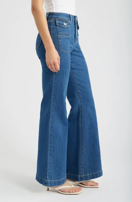 1822 Denim Relaxed Flare Patch Pocket Jeans