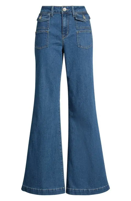 1822 Denim Relaxed Flare Patch Pocket Jeans