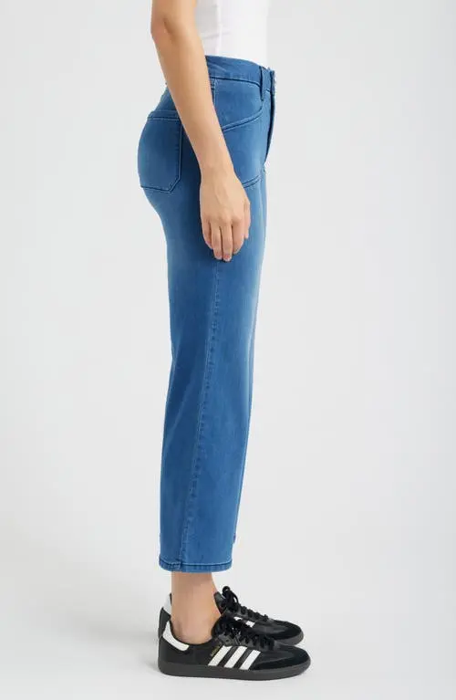 1822 Denim High Waist Cropped Wide Leg Jeans