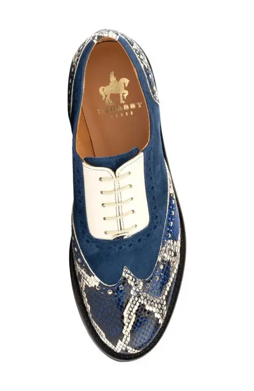 EMBASSY LONDON Vivienne Wingtip Oxford - Blue