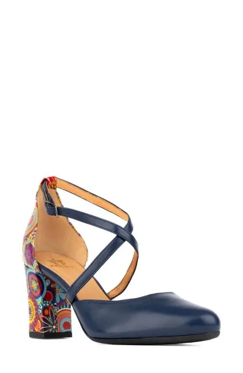 EMBASSY LONDON Kylie Ankle Strap Pump - Blue