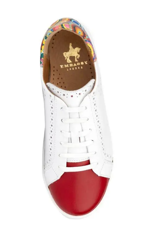EMBASSY LONDON Serena Sneaker - White/red