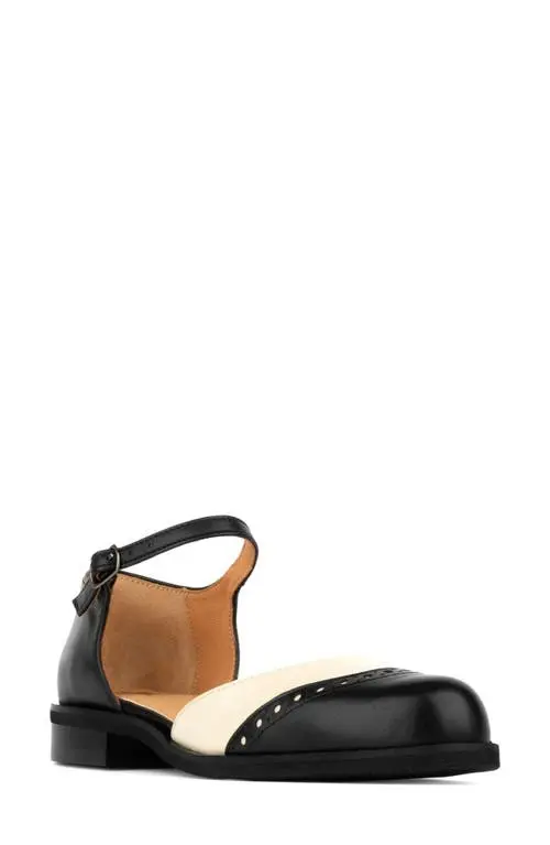 EMBASSY LONDON Gigot Ankle Strap Flat - Black
