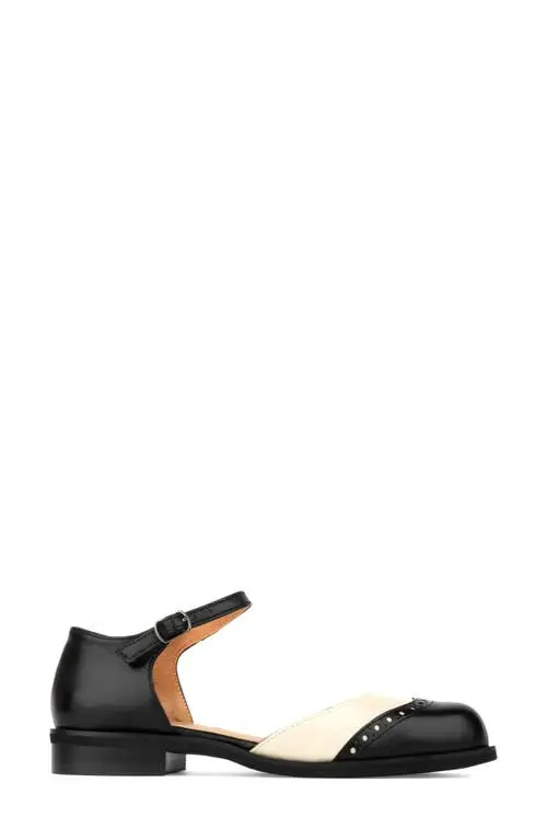 EMBASSY LONDON Gigot Ankle Strap Flat - Black