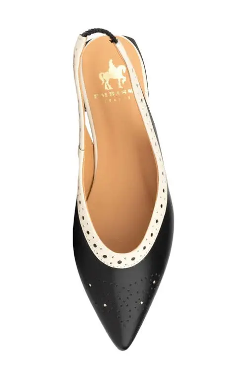 EMBASSY LONDON Holly Pointed Toe Slingback Flat