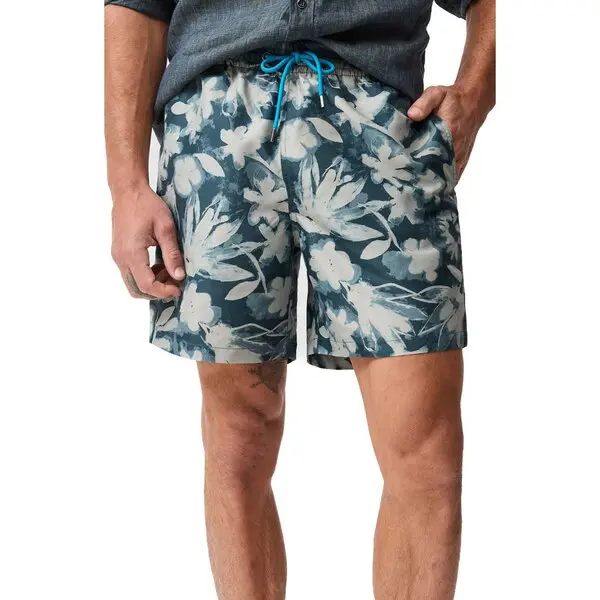 Rodd & Gunn Hardinge Abstract Floral Swim Trunks - Hunter