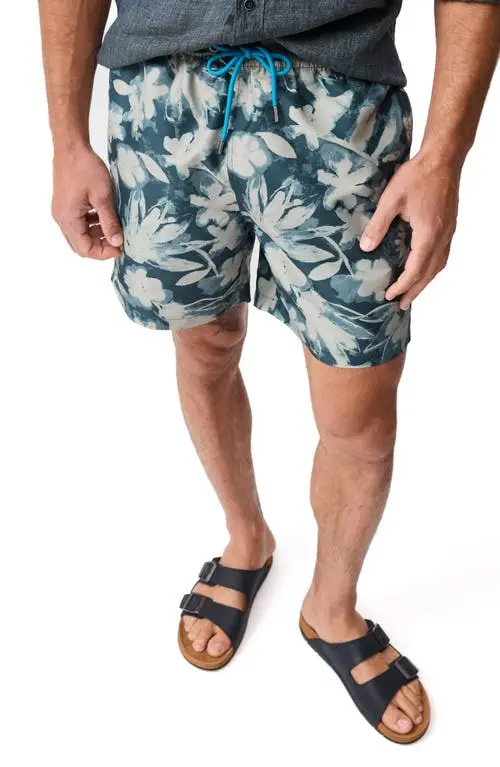 Rodd & Gunn Hardinge Abstract Floral Swim Trunks - Hunter