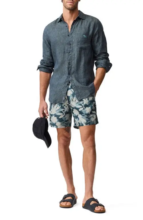 Rodd & Gunn Abstract Floral Swim Trunks - Hunter