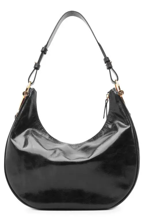 AREZZO Cora Large Leather Hobo Bag - Black