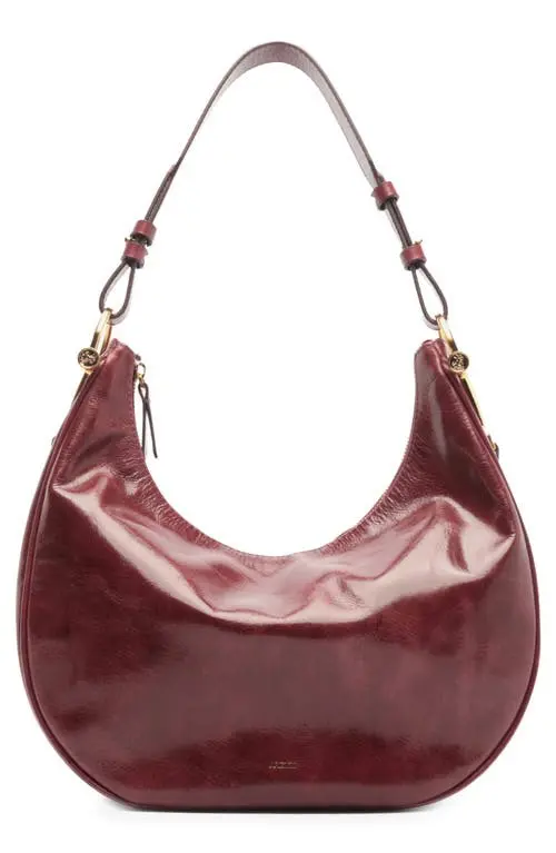 AREZZO Cora Large Leather Hobo Bag - Fresh Ruby