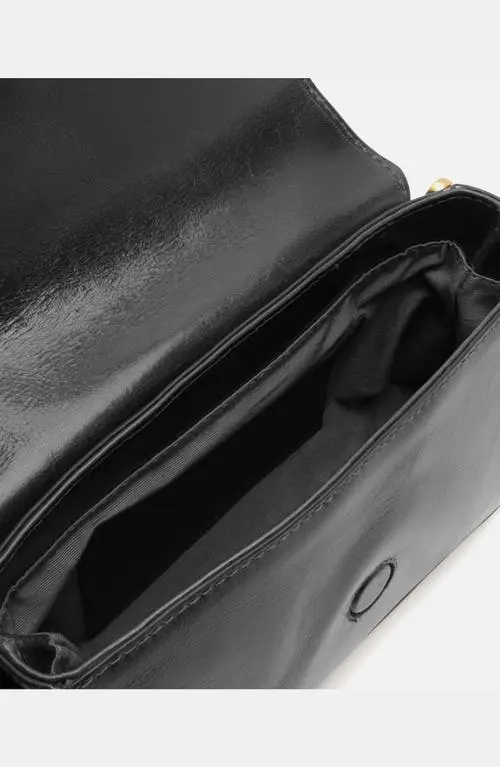 AREZZO Cora Small Leather Crossbody Bag - Black