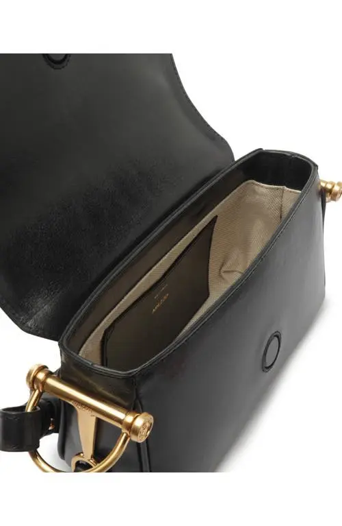 AREZZO Cora Small Leather Crossbody Bag - Black