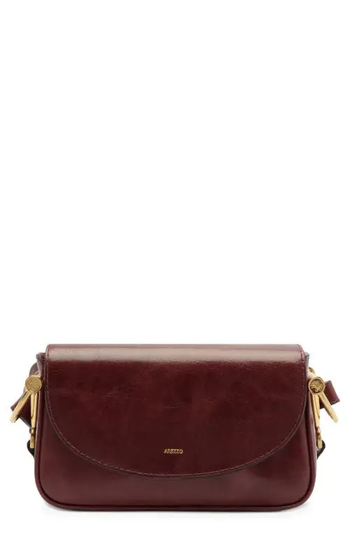 AREZZO Cora Small Leather Crossbody Bag - Fresh Ruby
