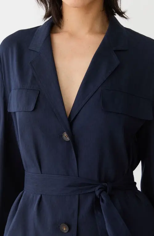 Lafayette 148 New York Belted Linen Blend Blazer