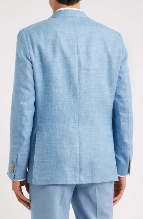 JACK VICTOR Unconstructed Slub Wool & Silk Blend Sport Coat