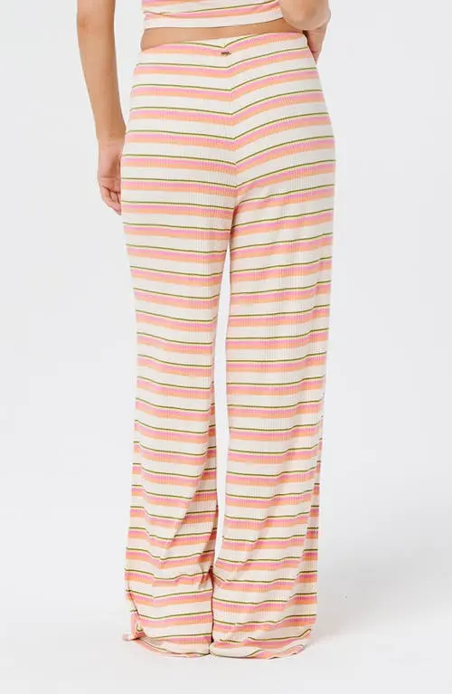 Rip Curl Ribbed Wide Leg Stripe Pants