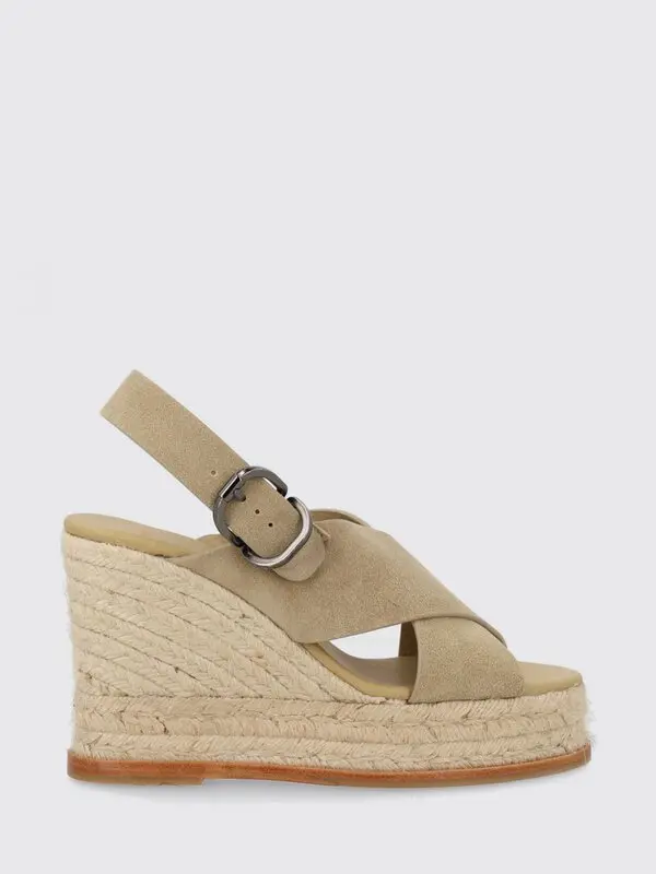 CastaÑer Suede Betina High Wedge Platform Espadrilles - Beige