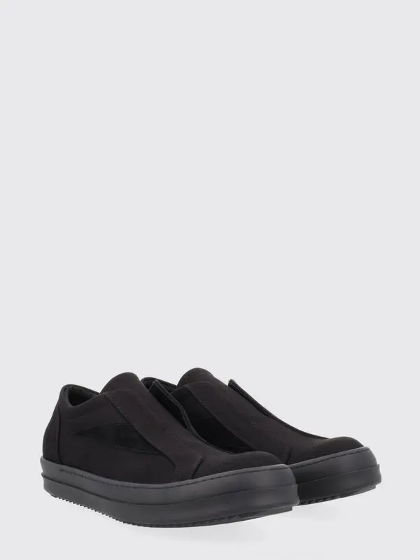 Rick Owens Cotton Twill Slip-on Sneakers