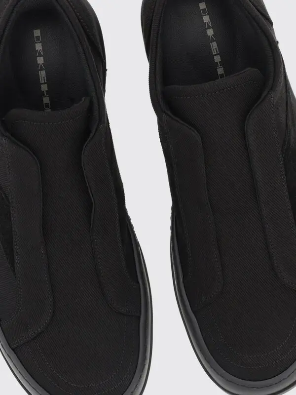 Rick Owens Cotton Twill Slip-on Sneakers