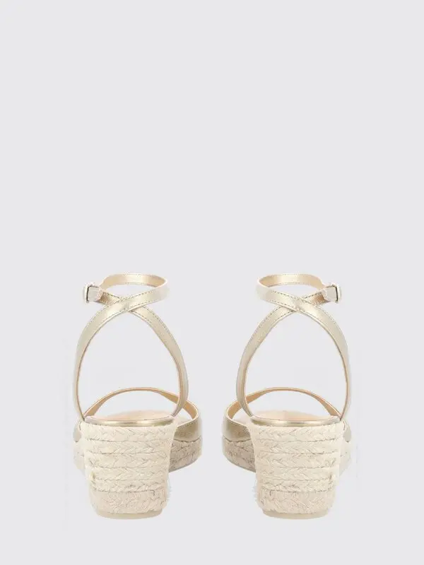 CastaÑer Brook Mid-wedge Sandals In Laminated Leather