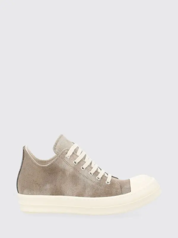 Rick Owens Suede Low-top Sneakers With Rubber Toe Cap
