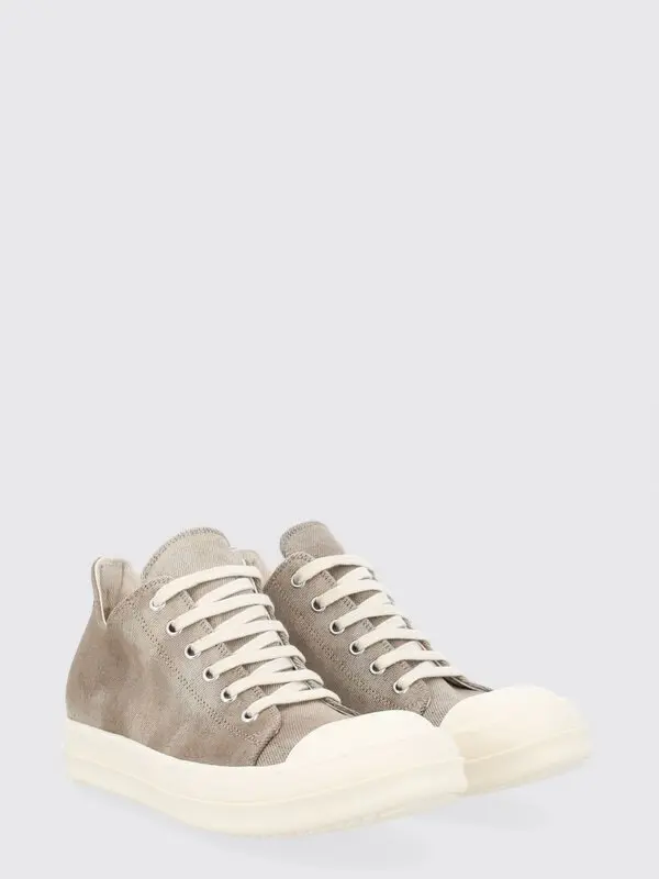 Rick Owens Suede Low-top Sneakers With Rubber Toe Cap