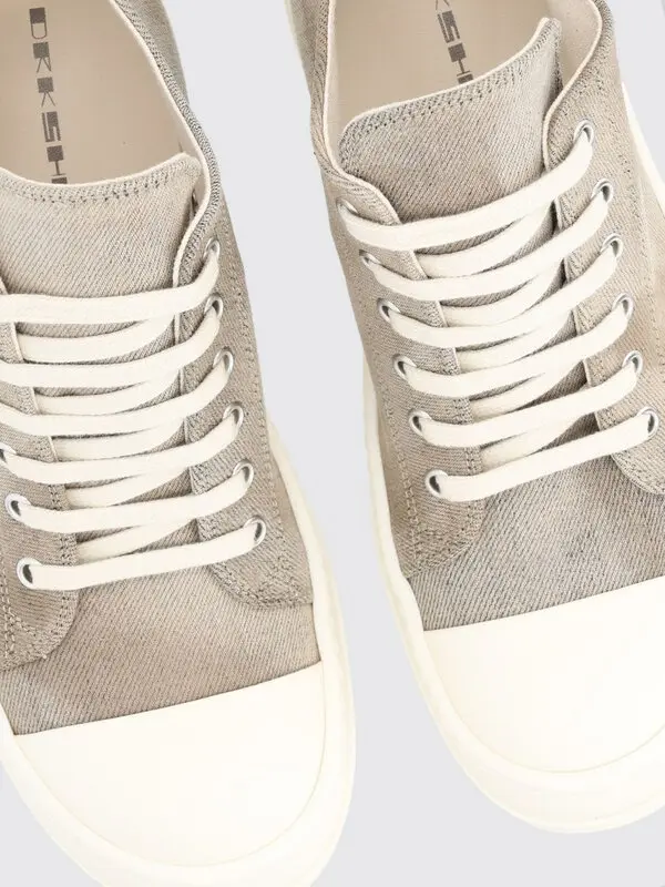Rick Owens Suede Low-top Sneakers With Rubber Toe Cap