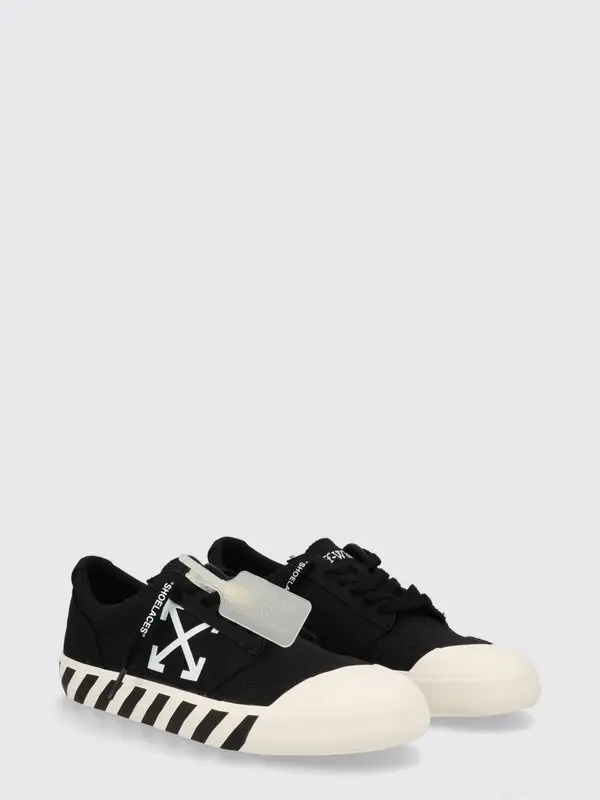 Off-White Vulcanized Low-top Canvas Sneakers With Contrast Arrow Logo
